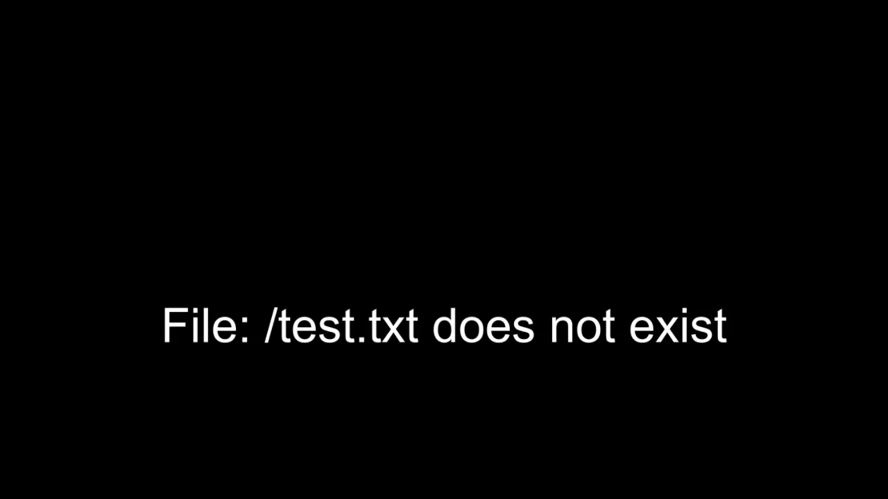 File Exists Op Example